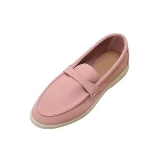 Generic Mocassins d&eacute;contract&eacute;s et confortables pour femme - Couleur unie - Talon plat - L&eacute;gers et respirants - Chaussures classiques &agrave; enfiler pour la marche,