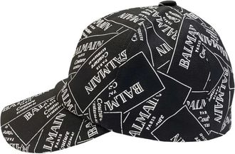 Balmain Homme, Accessoires, Noir, Taille: L Monogram Logo Cap