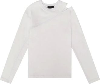 Heliot Emil t-shirt à coutures diagonales - Blanc