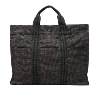 Herm&egrave;s Pre-owned Toile sacs-main - Femme - Pre-owned - Gris - Taille: ONE Size
