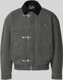 Review Gewaschene Bomberjacke mit Metallverschl&uuml;ssen