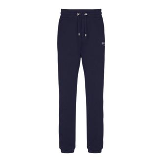 Balmain Logo-bedruckte Jogginghose aus Baumwolle - - Trousers - Herren - Blau - 3XL