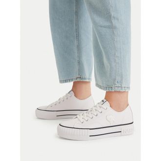 Karl Lagerfeld Sneakers aus Stoff KARL LAGERFELD Kampus Max KL60426 Wei&szlig;