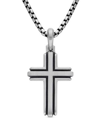 David Yurman pendentif Deco Cross en argent sterling (34 mm)