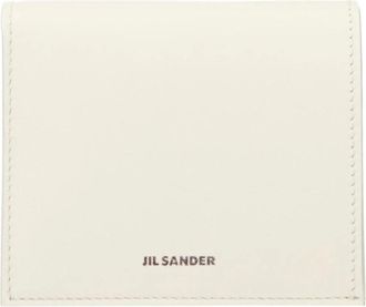 Jil Sander Leder-Bifold-Geldb&ouml;rse - - Accessories - Damen - Wei&szlig; - ONE SIZE