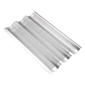 Generico Franz&ouml;sisches Brotbackblech, Brotbackblech zum Backen - 3 Antihaft- - aus Pizza, Fleisch, Keksen, leicht zu reinigen und langlebig