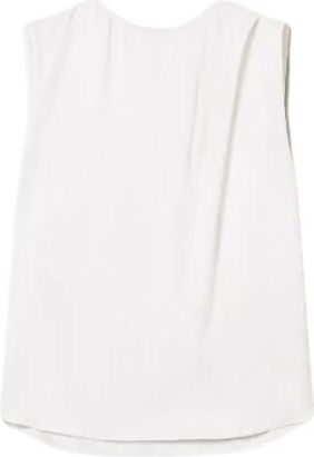 Twinset Femme, Tops, Blanc, Taille: 42 FR Top en raso lucido pieghe