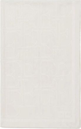 Elisabetta Franchi Foulard rectangulaire logo all-over - Femme - Accessoires - Blanc - Taille: ONE Size