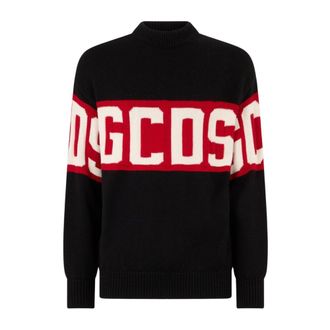 GCDS Logo Band Pullover - - Knitwear - Damen - Schwarzk - S