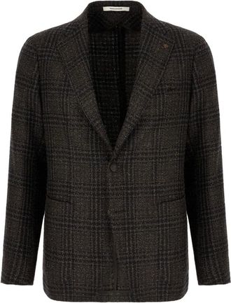 Tagliatore Homme, Vestes, Brun, Taille: L Blazer crois&eacute; en m&eacute;lange de laine vierge