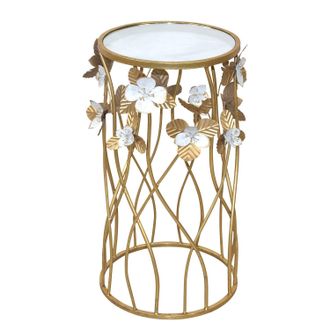 Loftscape home24 Beistelltisch Givry Ø 30cm Gold