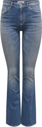 Only Jean Flared ONLBLUSH Taille Moyenne Flared Fit Jeans Medium Blue Denim XL 34 Medium Blue Denim XL / L34