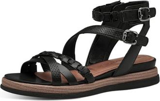 Tamaris Sandales compensées pour femme 1-28210-44 Noir Taille 37 EU, Noir, 37 EU