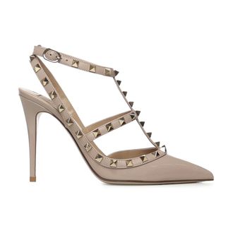Valentino Garavani Femme, Chaussures, Beige, Taille: 39 1/2 EU Rockstud 100 Pump