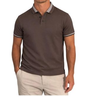 Emporio Armani Homme, Tops, Brun, Taille: M Polo Piqu&eacute;