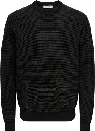 Only & Sons Dave Rundhals-Strick - - Knitwear - Herren - Schwarzk - XL