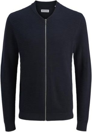 Jack & Jones Knit Zip Jjotto Aw25 Cardigan en Tricot zippé, Sky Captain, M Homme