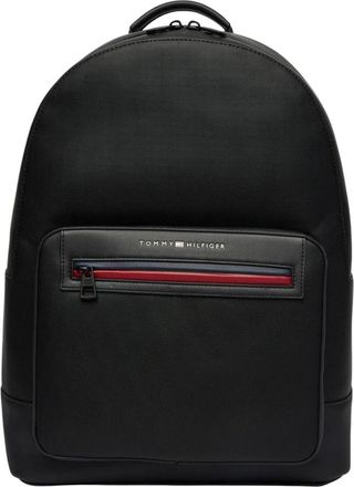 Tommy Hilfiger Homme, Sacs, Noir, Taille: ONE Size TH Foundation Backpack