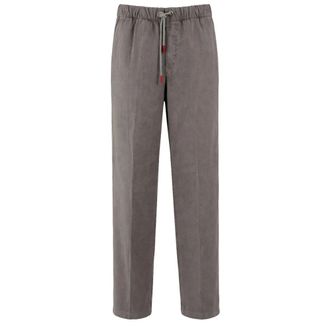 Kiton Homme, Pantalons, Gris, Taille: W34 Pantalon Droit Tailleur