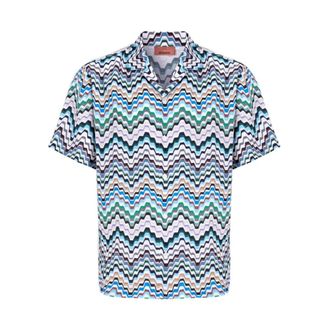 Missoni Viskose Bowlinghemd mit kurzen &Auml;rmeln - - Shirts - Herren - Mehrfarbig - M