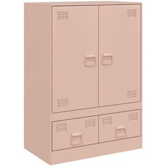 vidaXL Buffet haut rose 67x39x95 cm acier - Vidaxl