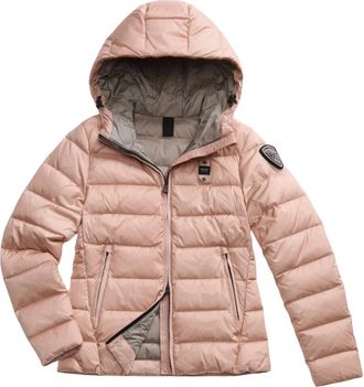 Blauer Femme, Vestes, Rose, Taille: 42 FR Charmante Veste Ajustée en Duvet