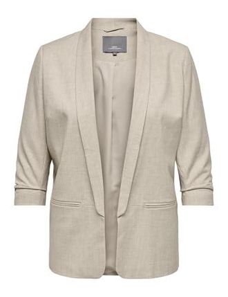 Carmakoma Blazer pour Femme, Coupe Normale, col &agrave; Revers, White Pepper, 46