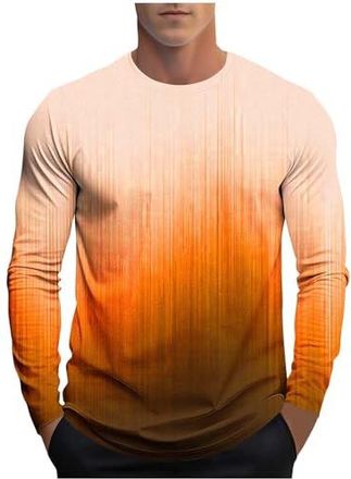 Generic T-shirt dentraînement musculaire à manches longues pour homme - Séchage rapide - Respirant, rose, 3XL