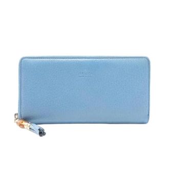 Gucci Pre-owned Bamboo Leder Portemonnaie - - Pre-owned - Damen - Blau - ONE SIZE