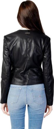 A|X Armani Exchange Polyester Leather-Effect Jacket - Black