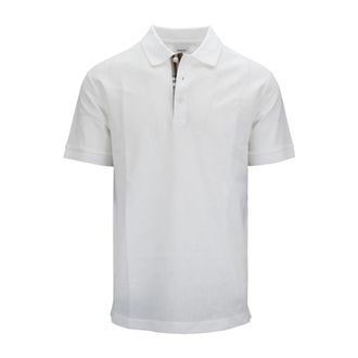 Burberry Button Polo Shirt - - Tops - Herren - Wei&szlig; - S