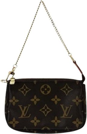 Louis Vuitton Pre-owned Mini Pochette Monogram Pouch - Femme - Pre-owned - Brun - Taille: ONE Size