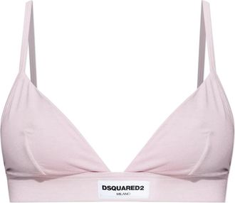 Dsquared2 Femme, Sous-v&ecirc;tements, Rose, Taille: 42 FR Bra With Logo Patch