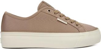 Calvin Klein Sneakers Vulc Flatform Lace Up Moire YW0YW02012 Braun