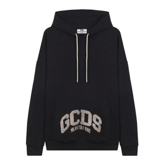 GCDS Gcds, Homme, Sweatshirts et sweats &agrave; capuche, Noir, Taille: XS Logo Lounge Hooded SweaT-shirt