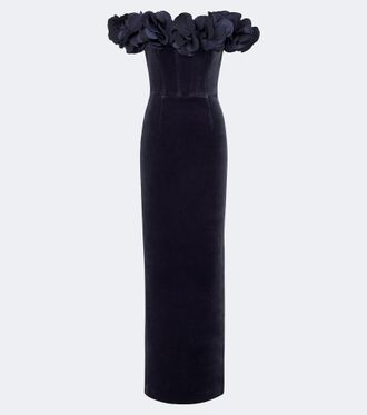 Rebecca Vallance Bustier-Robe Rosette aus Samt