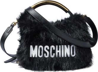 Moschino Femme, Sacs, Noir, Taille: ONE Size Handle Me Mini Furry