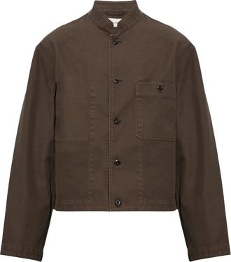 Christophe Lemaire Veste en coton &agrave; col montant - Homme - Vestes - Brun - Taille: L
