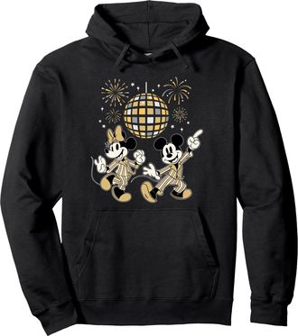 Disney Mickey & Minnie New Years Eve Disco Pajama PJ Party Pullover Hoodie