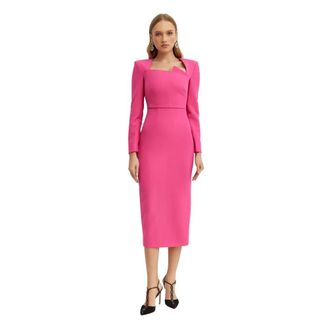 Roland Mouret Asymmetrisches Midikleid - - Dresses - Damen - Rosa - S