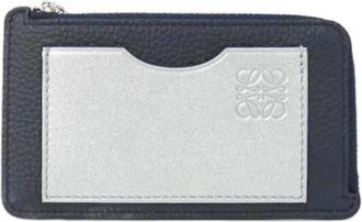 Loewe unisex, Pre-owned, Bleu, Taille: ONE Size Portefeuille Argent&eacute; Pre-owned