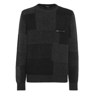Billionaire Boys Club Pullover Rundhals Crest - - Knitwear - Herren - Schwarzk - 4XL