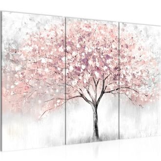 Runa Art Wandbilder Baum Herbst Bild XXL Wohnzimmer Schlafzimmer Grau Rosa Natur 120 x 80 cm 053231b