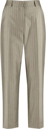 Taifun Elegante Gestreifte Straight Fit Hose - - Trousers - Damen - Braun - L