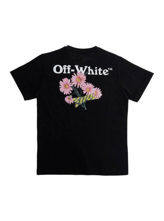 Off-white Girls T-Shirt Daisy Tape Tee S-S Black Cotton T-Shirts And Polos