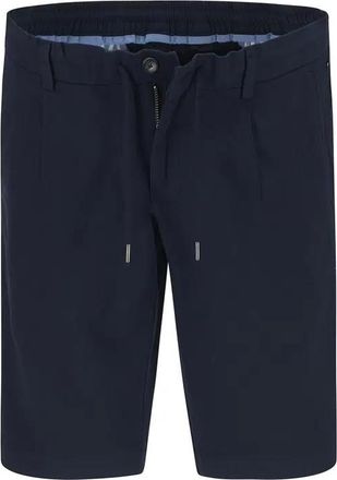 Bugatti Herren Shorts blau Baumwolle-Leinen