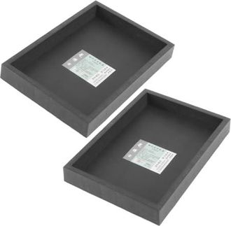 Cabilock Plateau Rectangulaire en Résine pour Pot De Fleur 17.8X12.3 Cm - Soucoupe Profonde Antidébordement pour Bonsai Et Plantes DIntérieur Et Extérieur Lot 