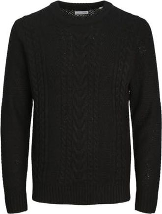 Jack & Jones Jjcraig Knit Crew Neck Aw24 Pull en Tricot, Noir, M Homme