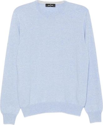 Gran Sasso Rundhals-Pullover - - Knitwear - Herren - Blau - M