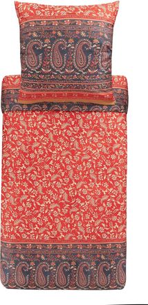 Bassetti Bettwäsche Garnitur Como R1 aus Baumwolle Mako-Satin in der Farbe Rot 2-Teilig mit Reißverschluss, Maße: 135cm x 200cm, 80cm x 80cm, 9323945